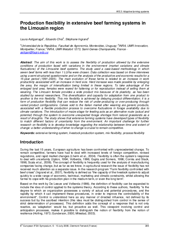 (PDF) Production flexibility in extensive beef farming systems in the ...