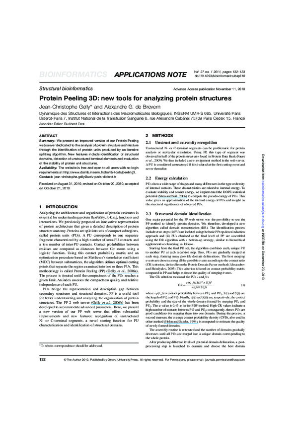 (PDF) Protein Peeling 3D: new tools for analyzing protein structures