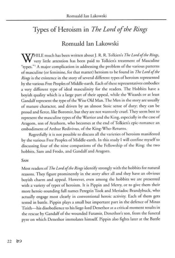 (PDF) Types of Heroism in The Lord of the Rings
