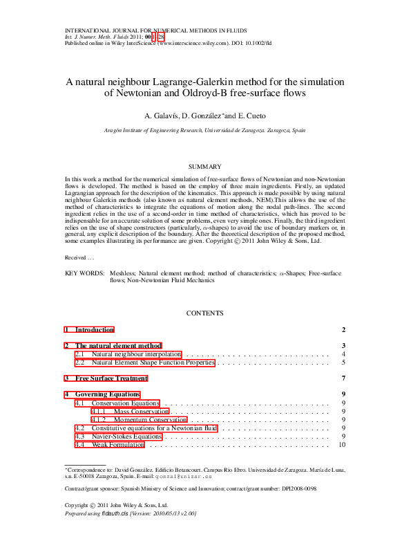 (PDF) A natural neighbour Lagrange-Galerkin method for the simulation ...