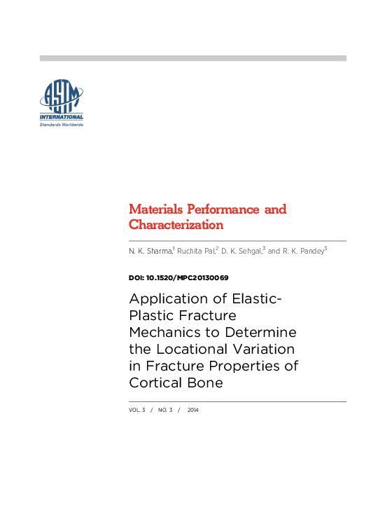(PDF) Application of Elastic-Plastic Fracture Mechanics to Determine the Locational Variation in ...
