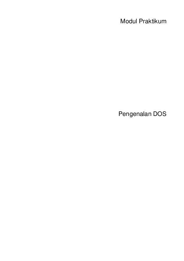 (DOC) Laporan Praktikum Modul 1 Internal Command (DOS).docx | Devi Apriansyah - Academia.edu