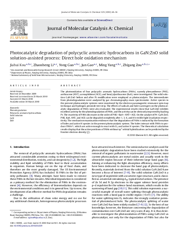 (PDF) Photocatalytic degradation of polycyclic aromatic hydrocarbons in ...