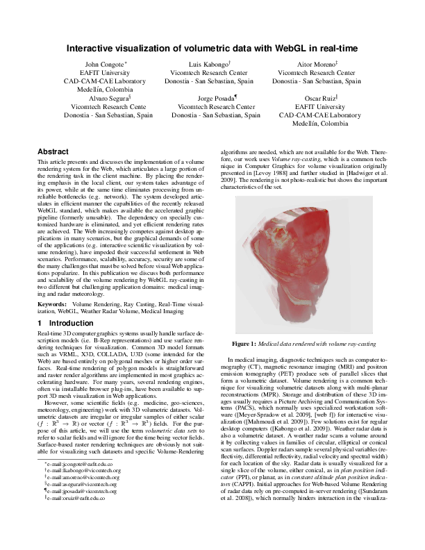 Pdf Interactive Visualization Of Volumetric Data With Webgl In Real Time