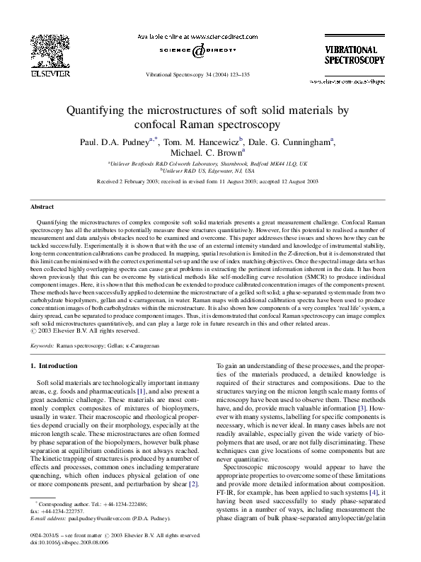 (PDF) Quantifying the microstructures of soft solid materials by ...