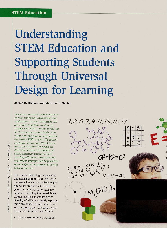 (PDF) Understanding STEM Education and Supporting Students through ...