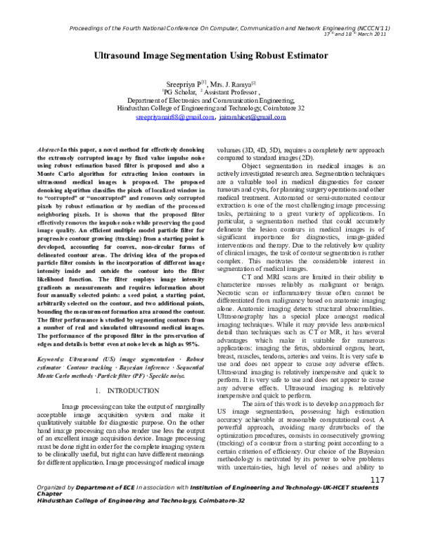 (DOC) Ultrasound Image Segmentation Using Robust Estimator