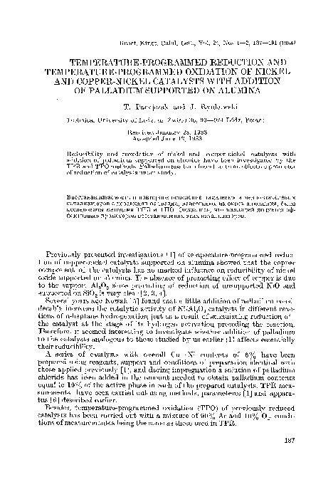 (PDF) Temperature-programmed reduction and temperature-programmed ...