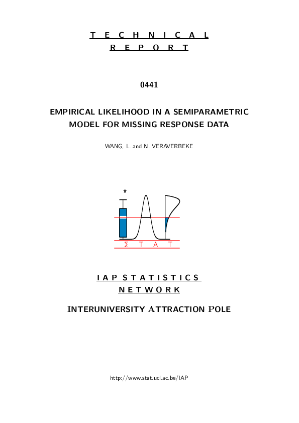 Pdf Empirical Likelihood In A Semi Parametric Model For Missing Response Data