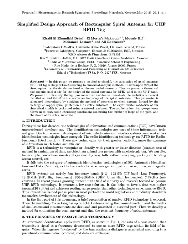 (PDF) Simplified design approach of rectangular spiral antenna for UHF ...