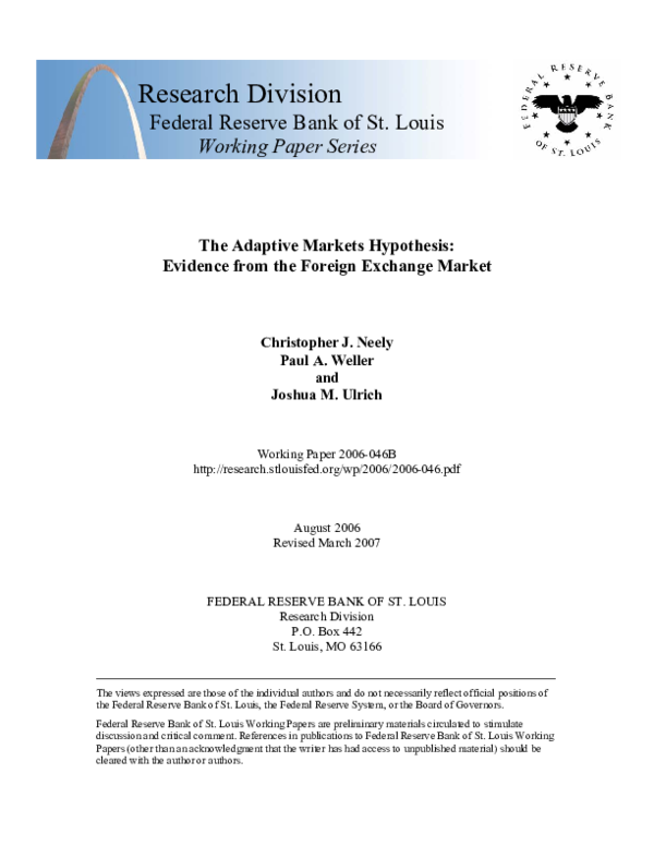 (PDF) The Adaptive Markets Hypothesis: Evidence from the Foreign ...