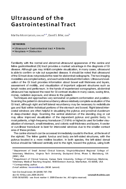 (PDF) Ultrasound of the Gastrointestinal Tract