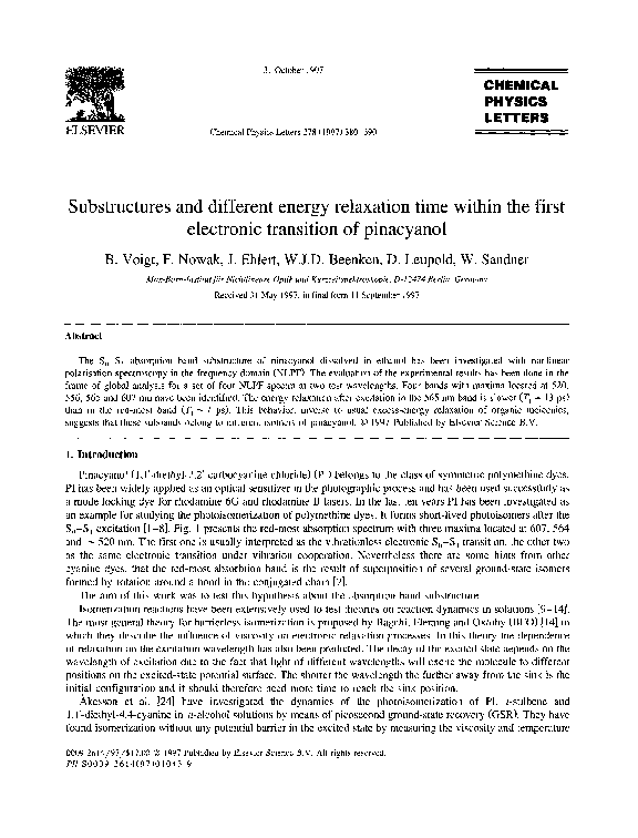 (PDF) Substructures and different energy relaxation time within the ...