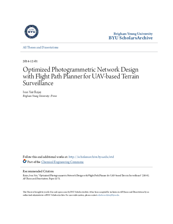(PDF) Optimized Photogrammetric Network Design with Flight Path Planner for UAV-based Terrain ...