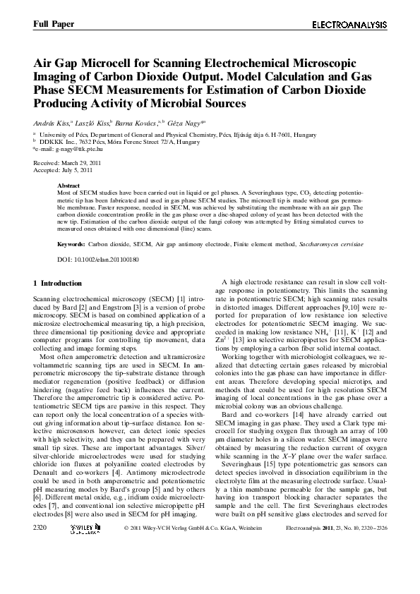 (PDF) Air Gap Microcell for Scanning Electrochemical Microscopic ...