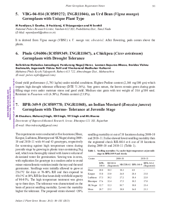 (PDF) VBG-04-014 (IC0589272; INGR11046), an Urd Bean (Vigna mungo ...