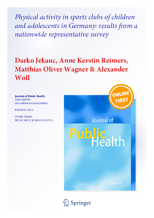 (PDF) Physical activity in sports clubs of children and adolescents in ...