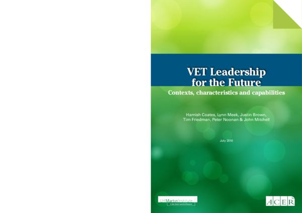 (PDF) VET leadership for the future – characteristics, contexts and ...
