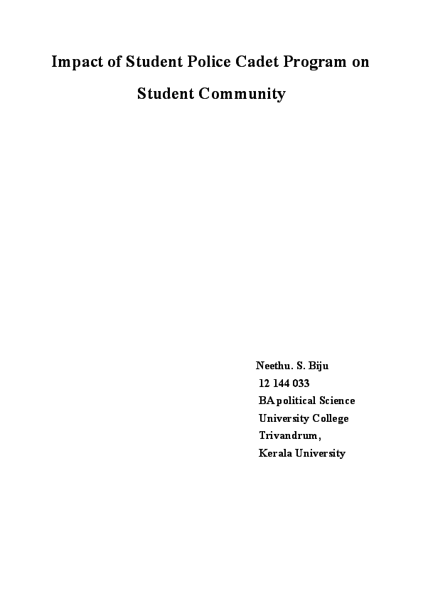 (DOC) Impact of Student Police Cadet Programme on Student Community