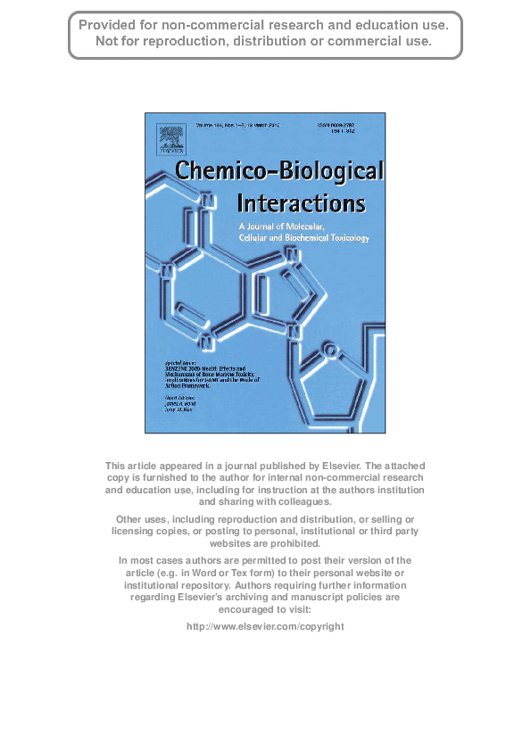 BENZENE 2009—Health effects and mechanisms of bone marrow toxicity ...