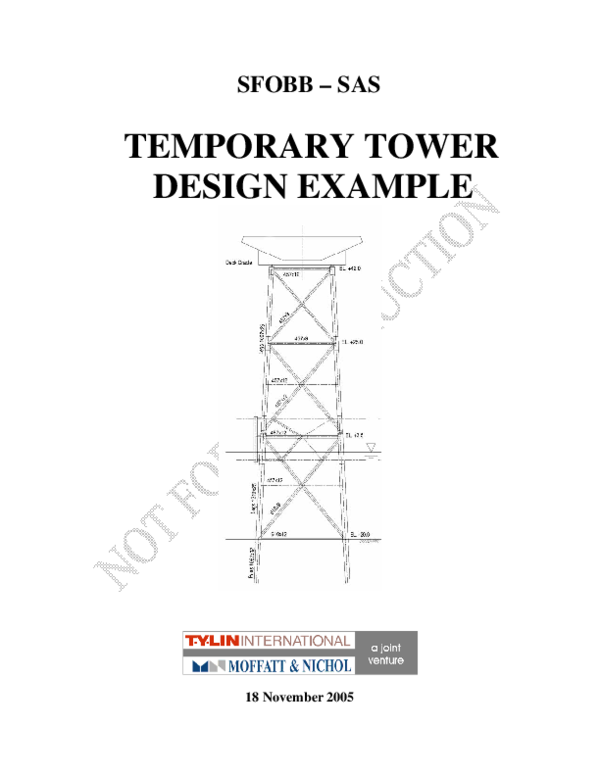 (PDF) SFOBB – SAS TEMPORARY TOWER DESIGN EXAMPLE