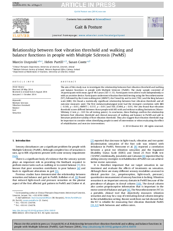 (PDF) Postural control quantification in minimally and moderately ...