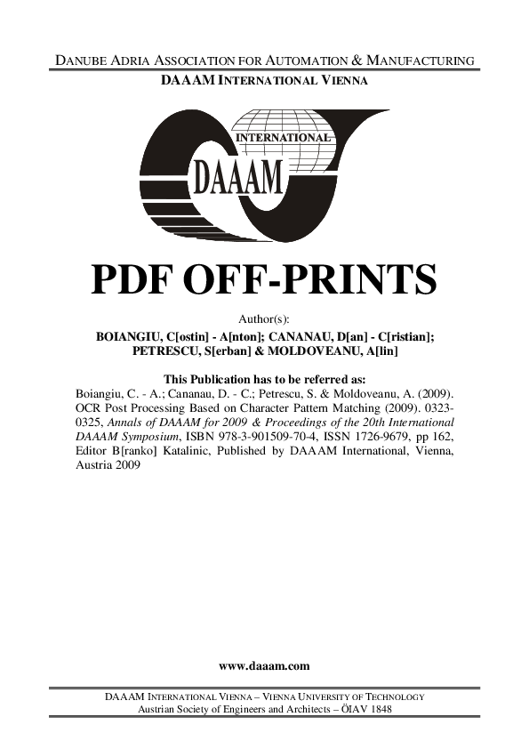 Pdf Ocr Post Processing Based On Character Pattern Matching