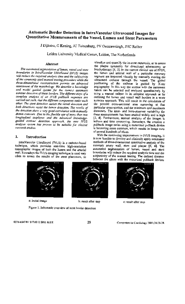 (PDF) Automatic border detection in IntraVascular UltraSound images for quantitative ...