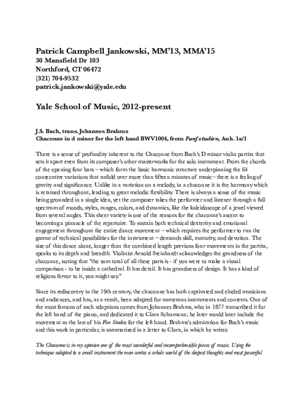 (PDF) Patrick Jankowski Program Note Portfolio