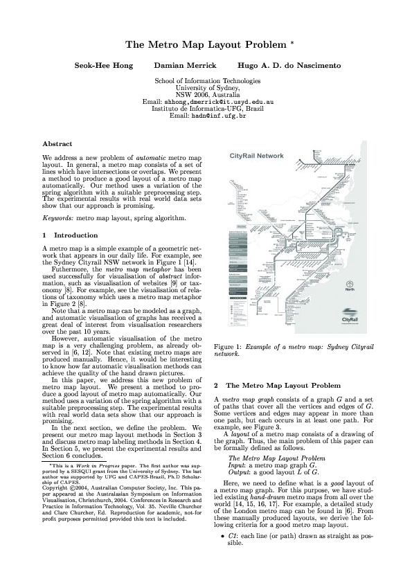 (PDF) The Metro Map Layout Problem