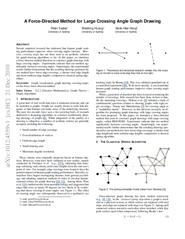 (PDF) A force-directed method for large crossing angle graph drawing