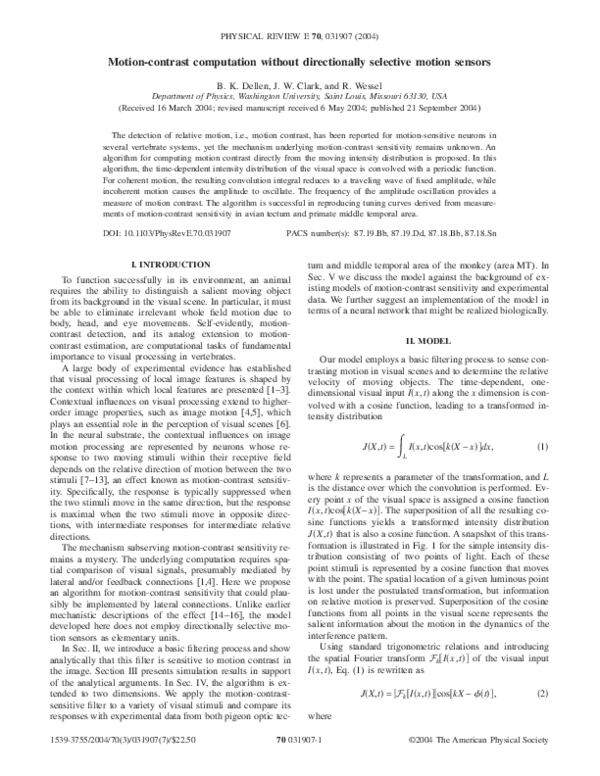 (PDF) Motion-contrast computation without directionally selective motion sensors