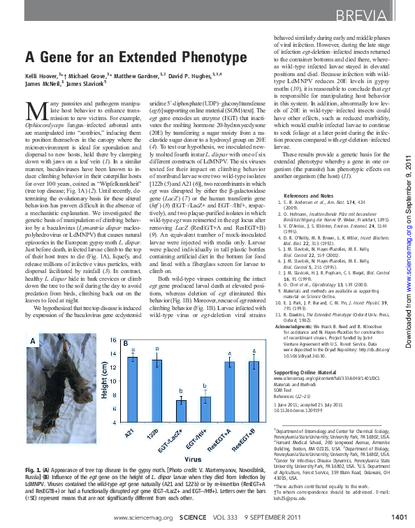(PDF) A Gene for an Extended Phenotype