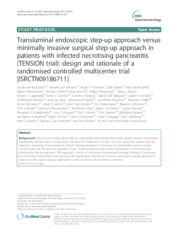 (PDF) Transluminal endoscopic step-up approach versus minimally ...