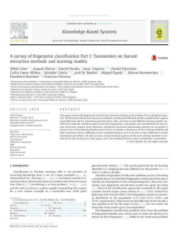 (PDF) Fingerprint classification: a review | Neil Yager - Academia.edu