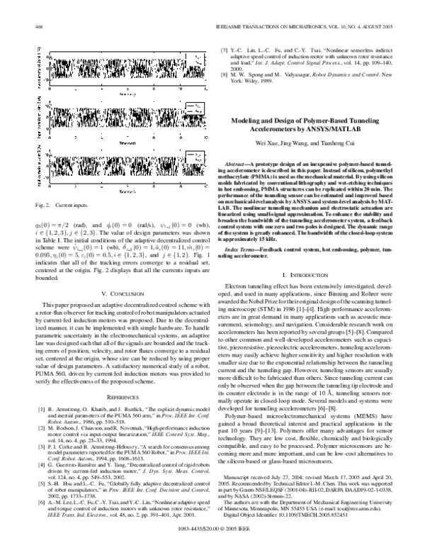 Pdf Modeling And Design Of Polymer Based Tunneling Accelerometers By Ansys Matlab