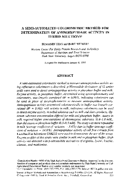Pdf A Semi Automated Colorimetric Method For The Determination Of Monomeric Aluminum Species