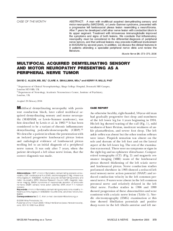 (PDF) Multifocal acquired demyelinating sensory and motor neuropathy presenting as a peripheral ...