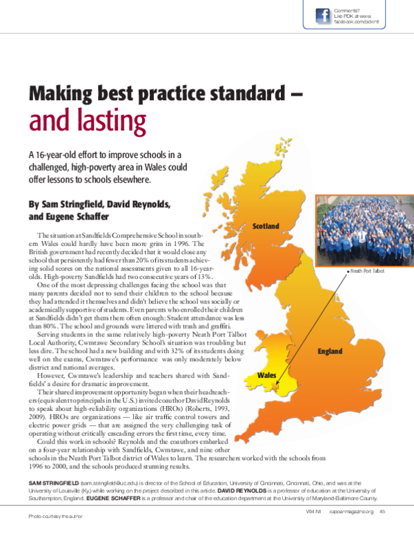 (PDF) Making Best Practice Standard -- and Lasting