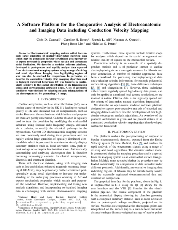(PDF) Software for Electroanatomic and Imaging Data