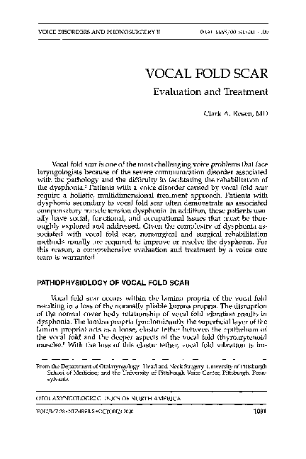 (PDF) Vocal Fold Scar