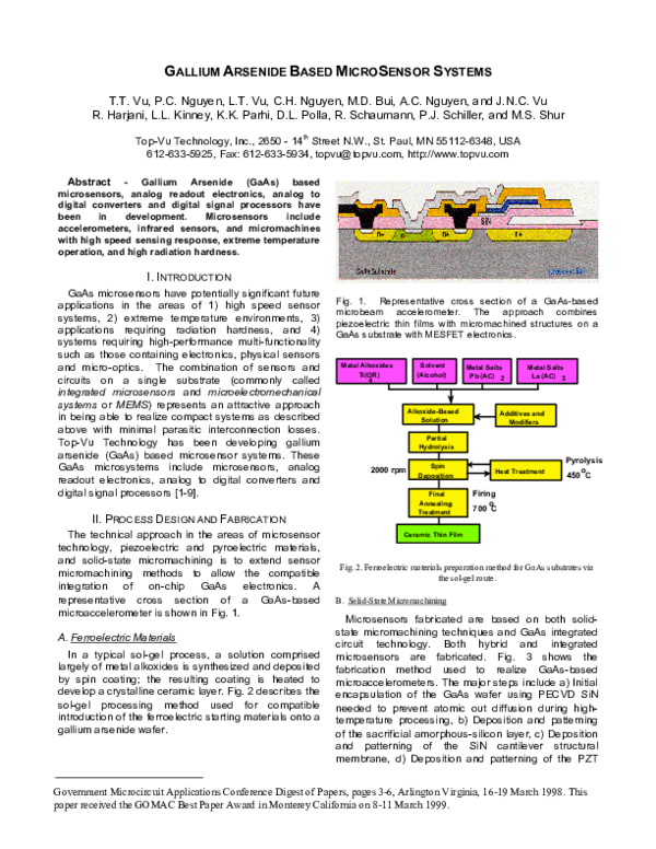 (PDF) Gallium Arsenide Based Microsensor Systems