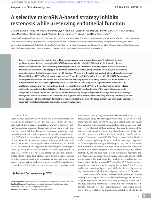 (PDF) Comparative RNA-sequencing analysis of myocardial and circulating small RNAs in human ...