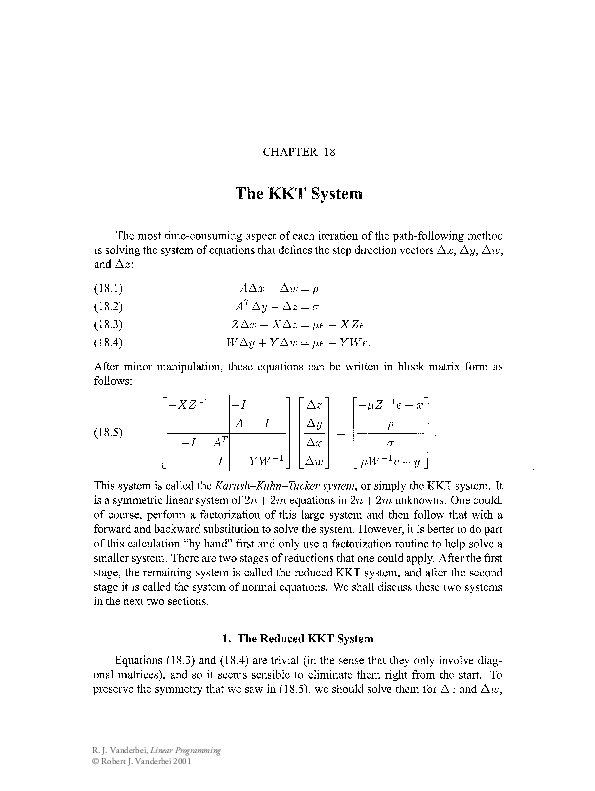 (PDF) The KKT System