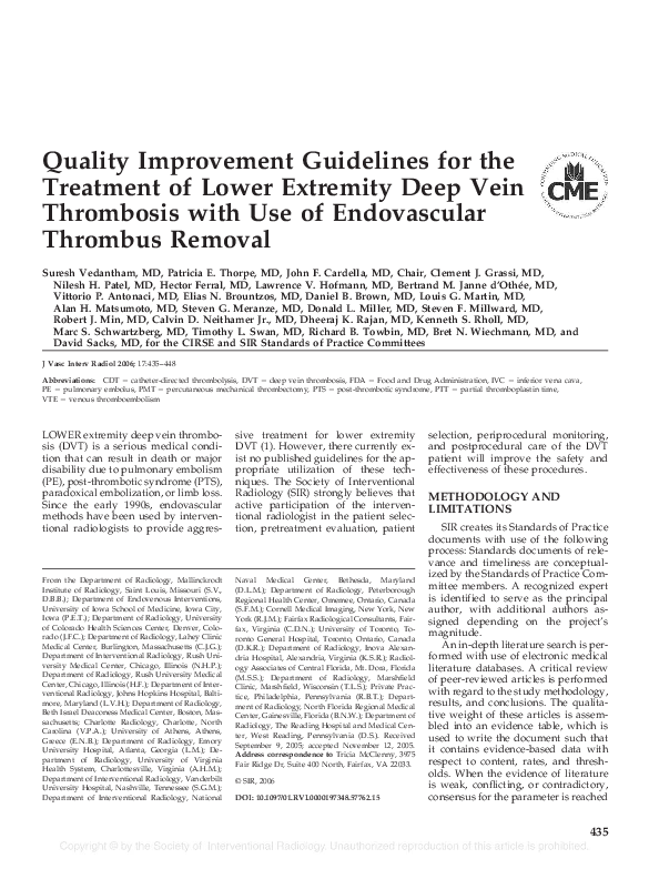 (PDF) Quality Improvement Guidelines for the Treatment of Lower ...