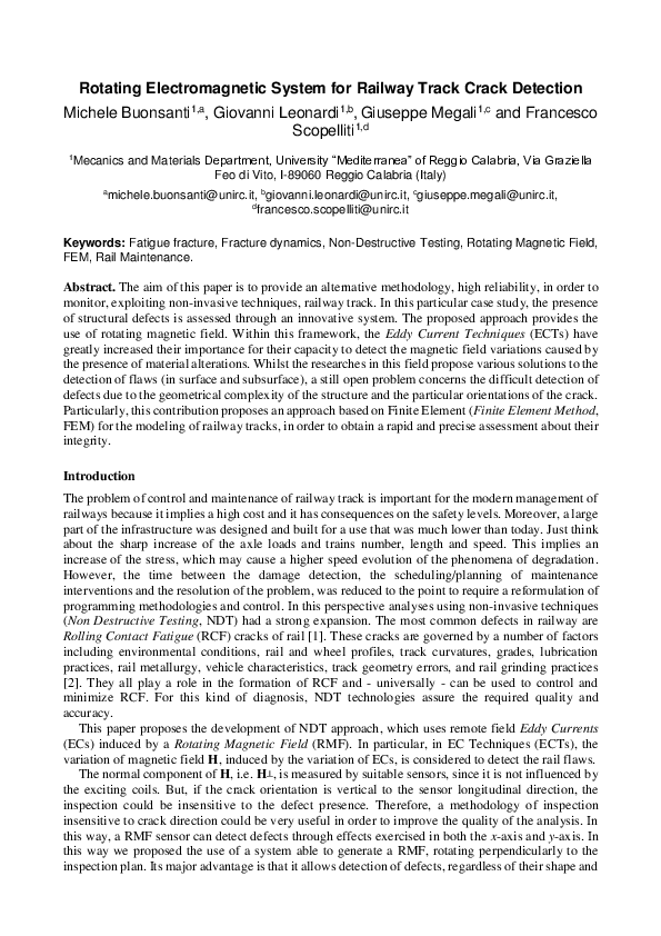 (PDF) Rotating Electromagnetic System for Railway Track Crack Detection