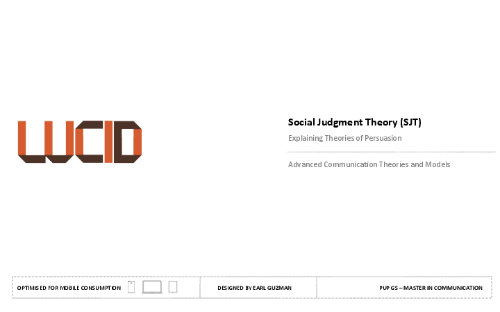 (PDF) Social Judgment Theory (SJT) Explaining Theories of Persuasion ...