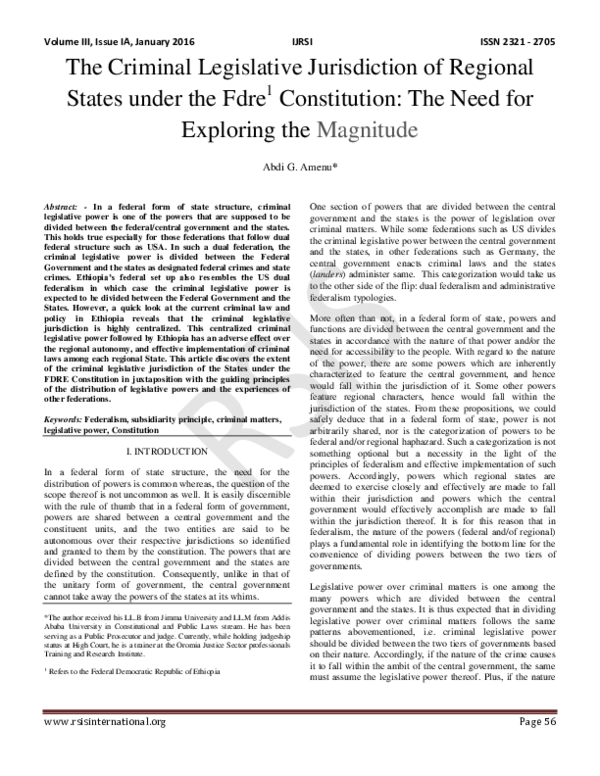 (PDF) The Criminal Legislative Jurisdiction of Regional States under ...