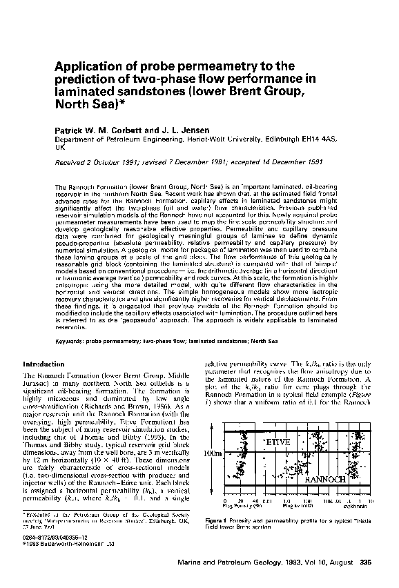 (PDF) Application of probe permeametry to the prediction of two-phase ...
