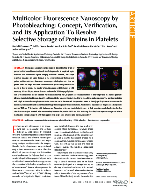 (PDF) Multicolor Fluorescence Nanoscopy by Photobleaching – Concept ...